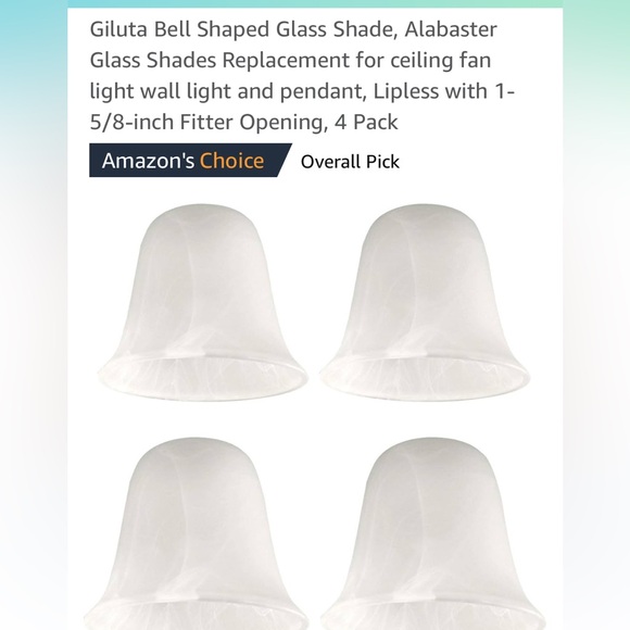 Other | Alabaster Bell Shaped Glass Shades | Poshmark